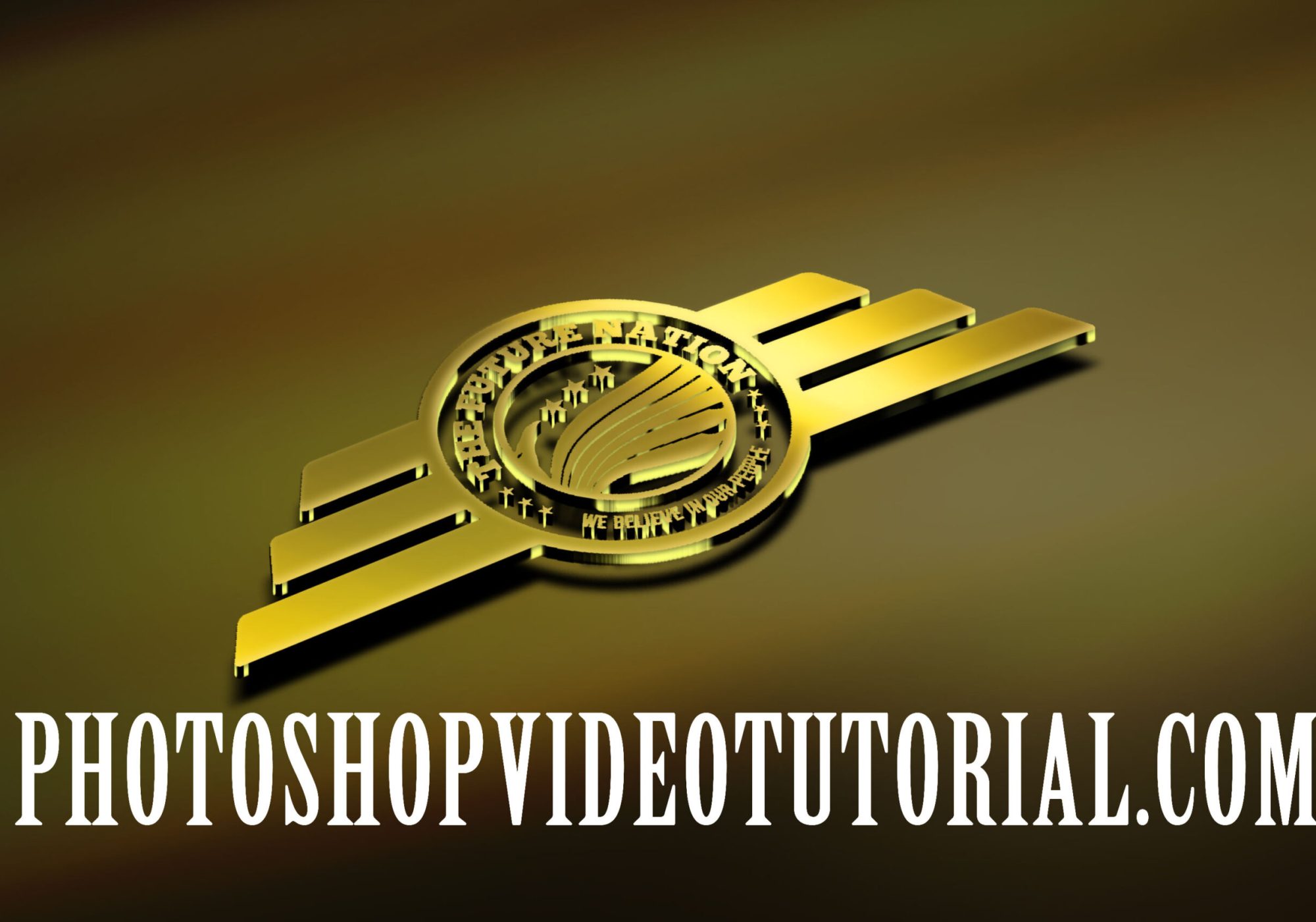 Free Shining Gold 3D Mockup Download