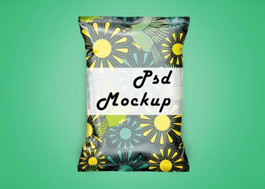 Chips Package Label Design Mockup