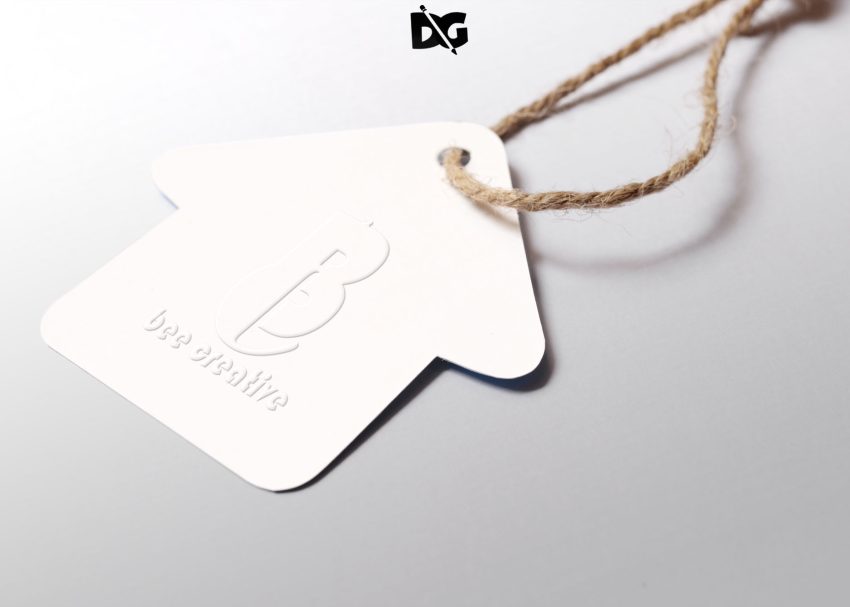 PSD Logo Mockup Presentation Tag