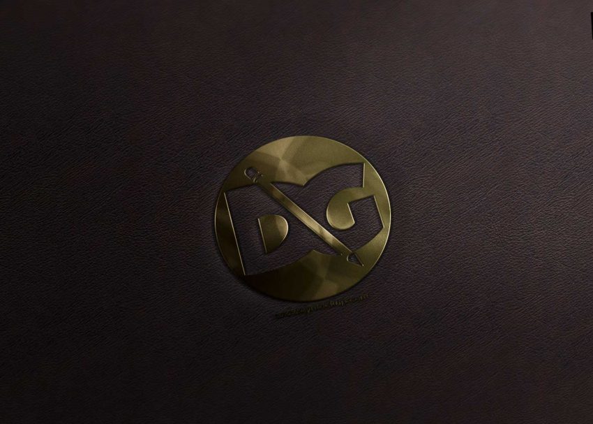 Leather 3D Black Logo Mockups