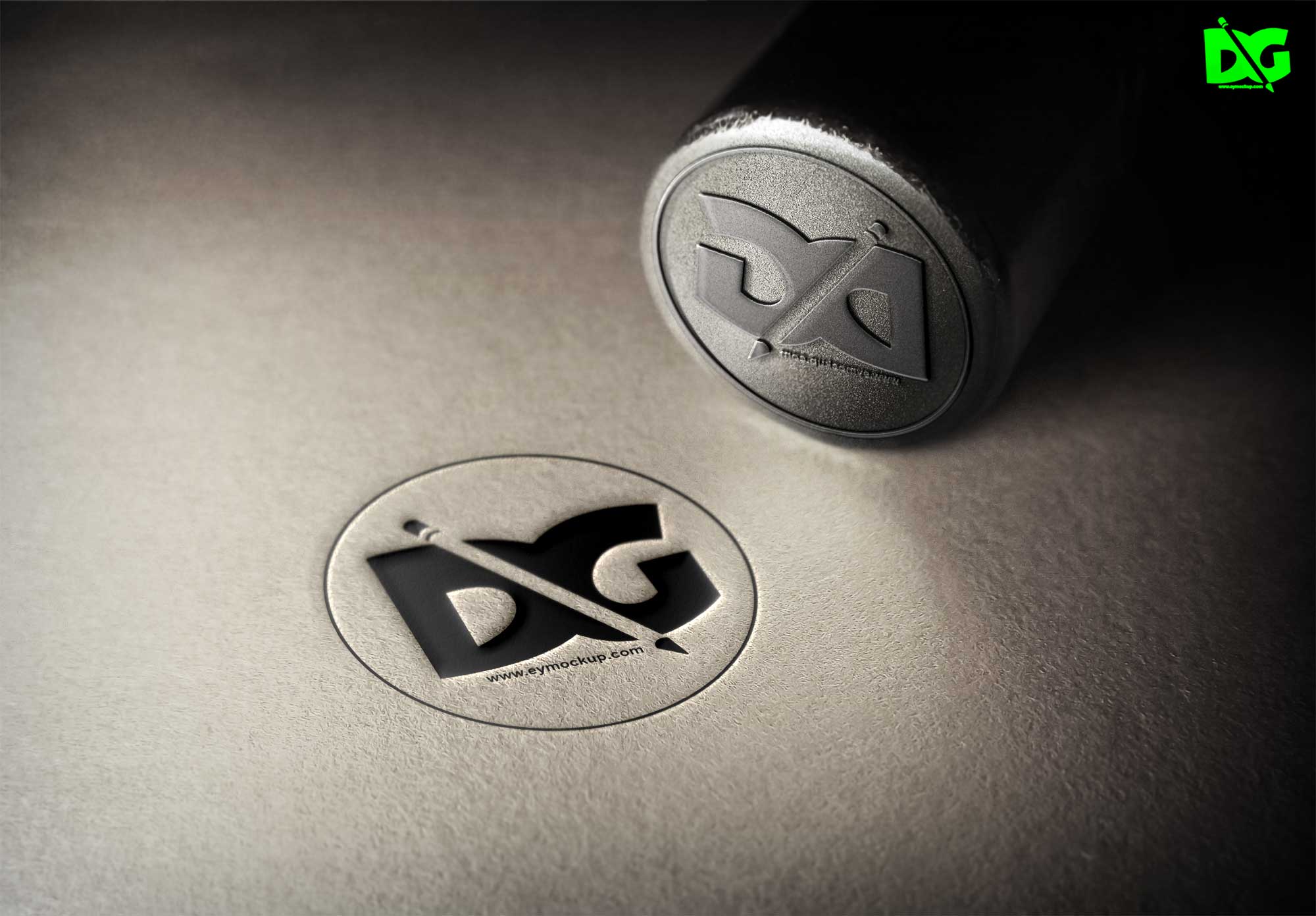 Stylish Stamp Logo Mockup Download