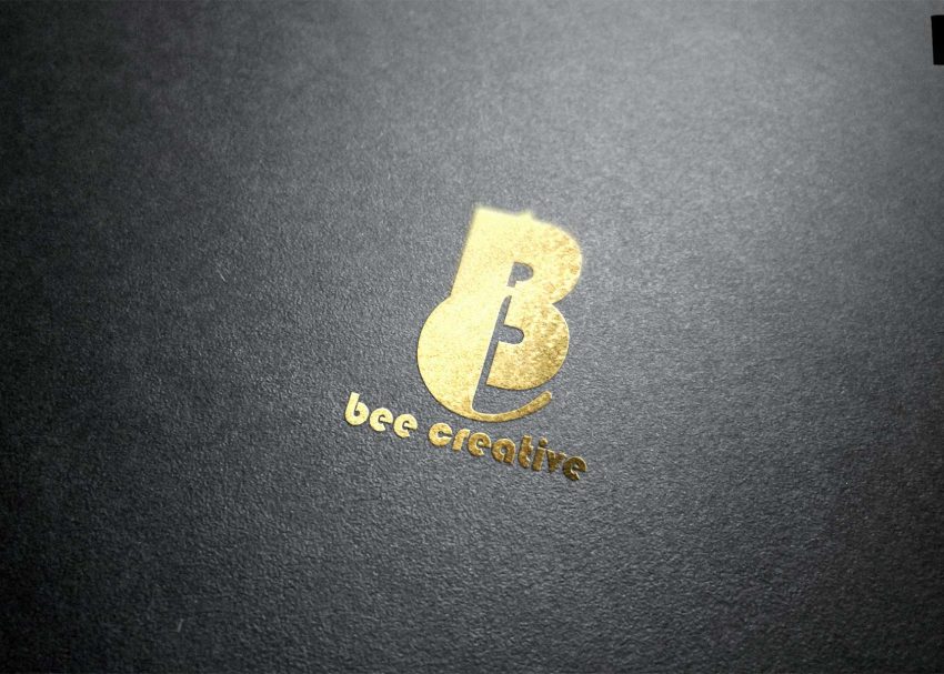 Dark Grey PSD Gold Logo Mockups