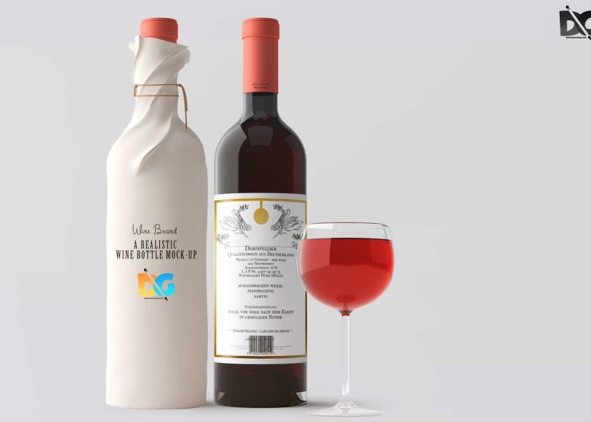 Free Bottle Label Packaging Mockup