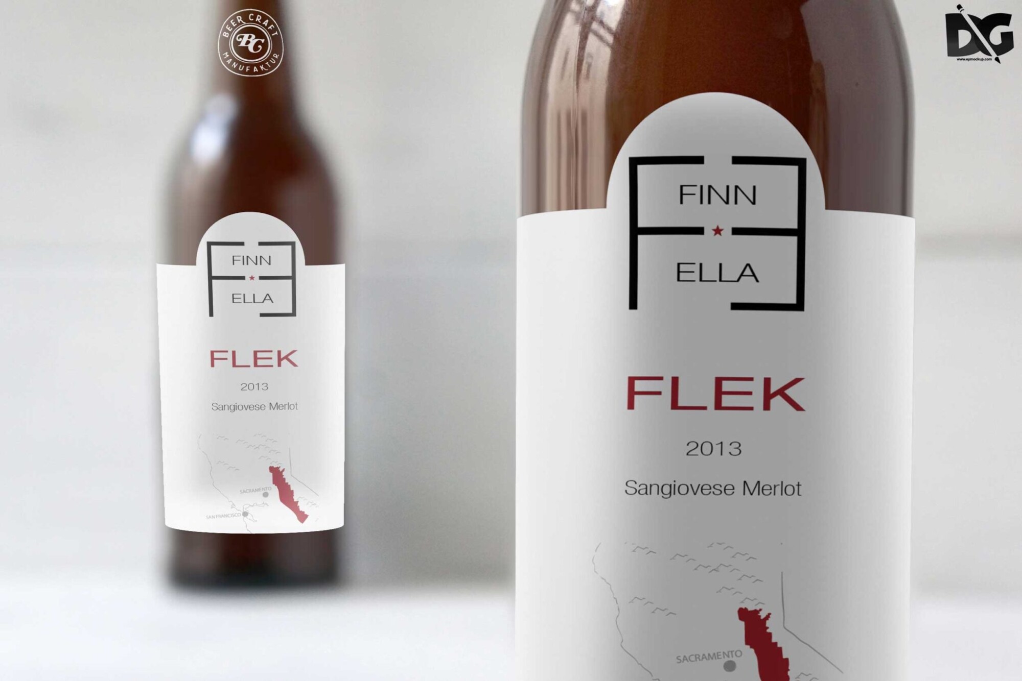 Free Bottle Label Mockup Download