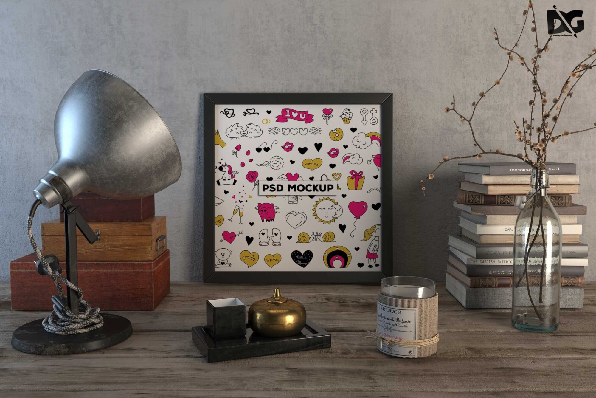 Download Free Square Poster Mockup