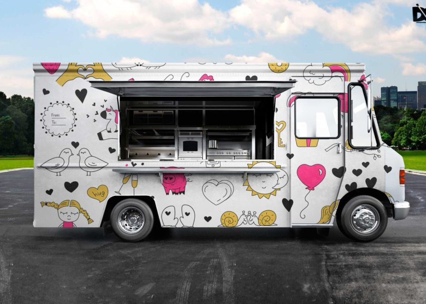 Food Truck Design New Design Electrical Driven Snack Kiosk Mobile Food