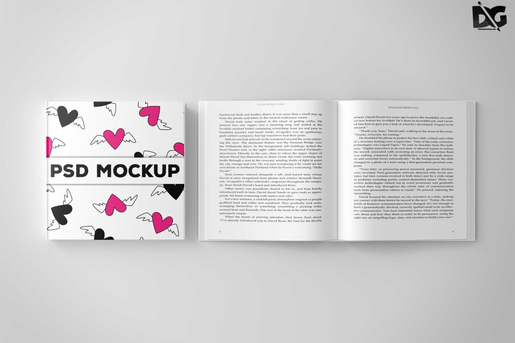 Download Free PSD Book Cover Mockup