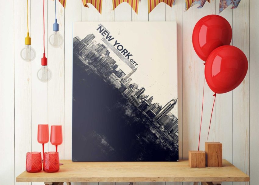 Free Realistic Poster PSD Design Mockup