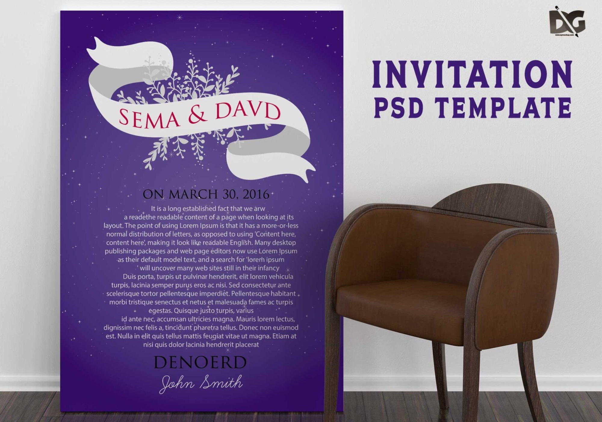 Free Birthday Party Invitation PSD Template