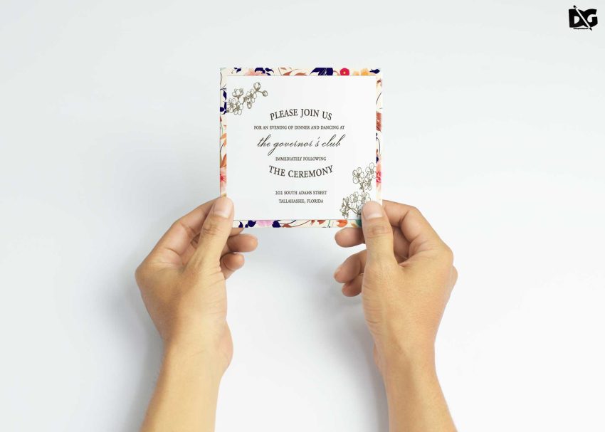 Free Square Postcard Design Mockup