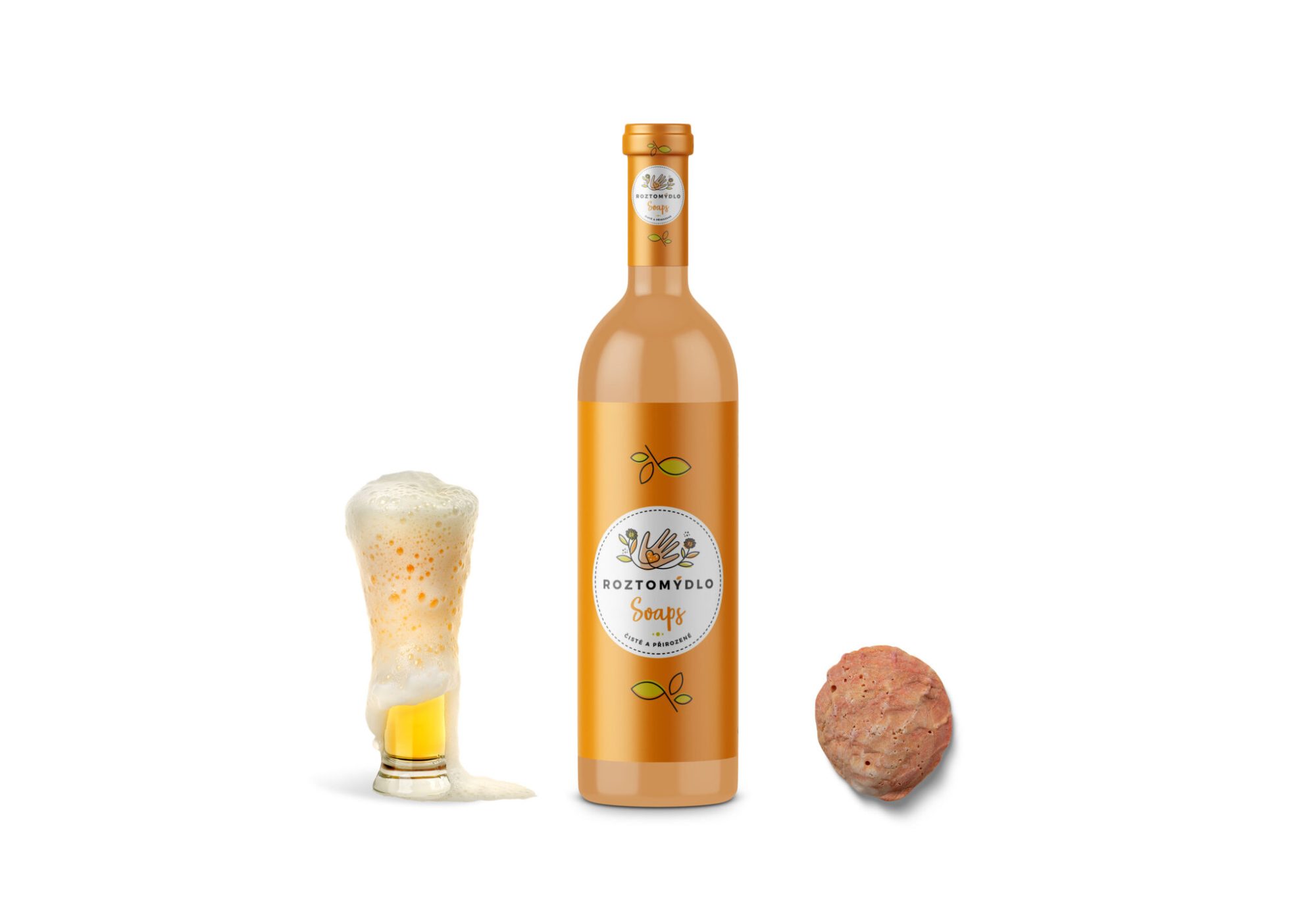 Orange Fruit Beer Label Mockup Download