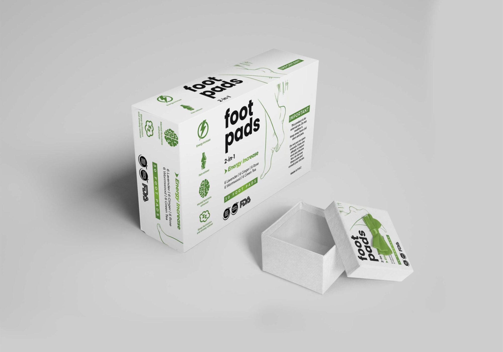 Foot Care Pads Mockup For Designers