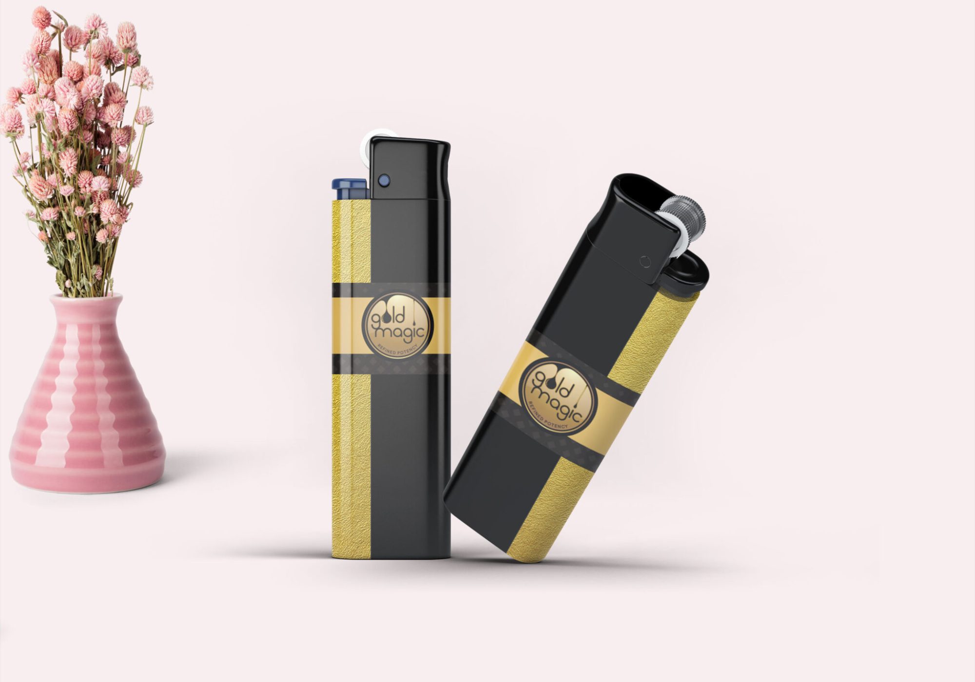 Elegant Gold Lighter Mockup Download