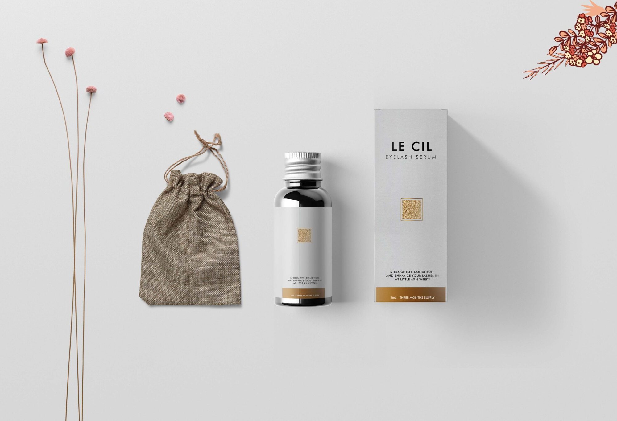 Stylish Amber Bottle Label Mockup