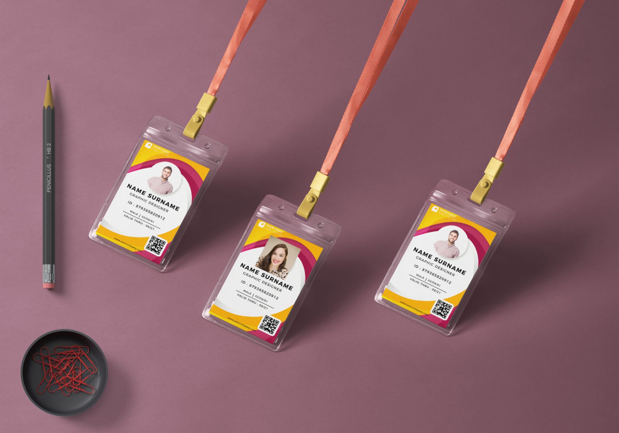 Download Free ID Card Label Mockup