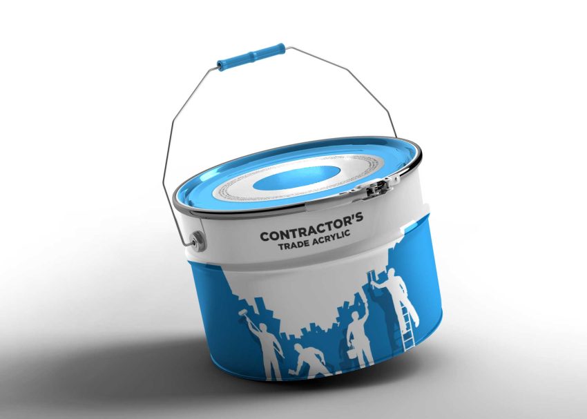Free Cool Paint Bucket Mockup
