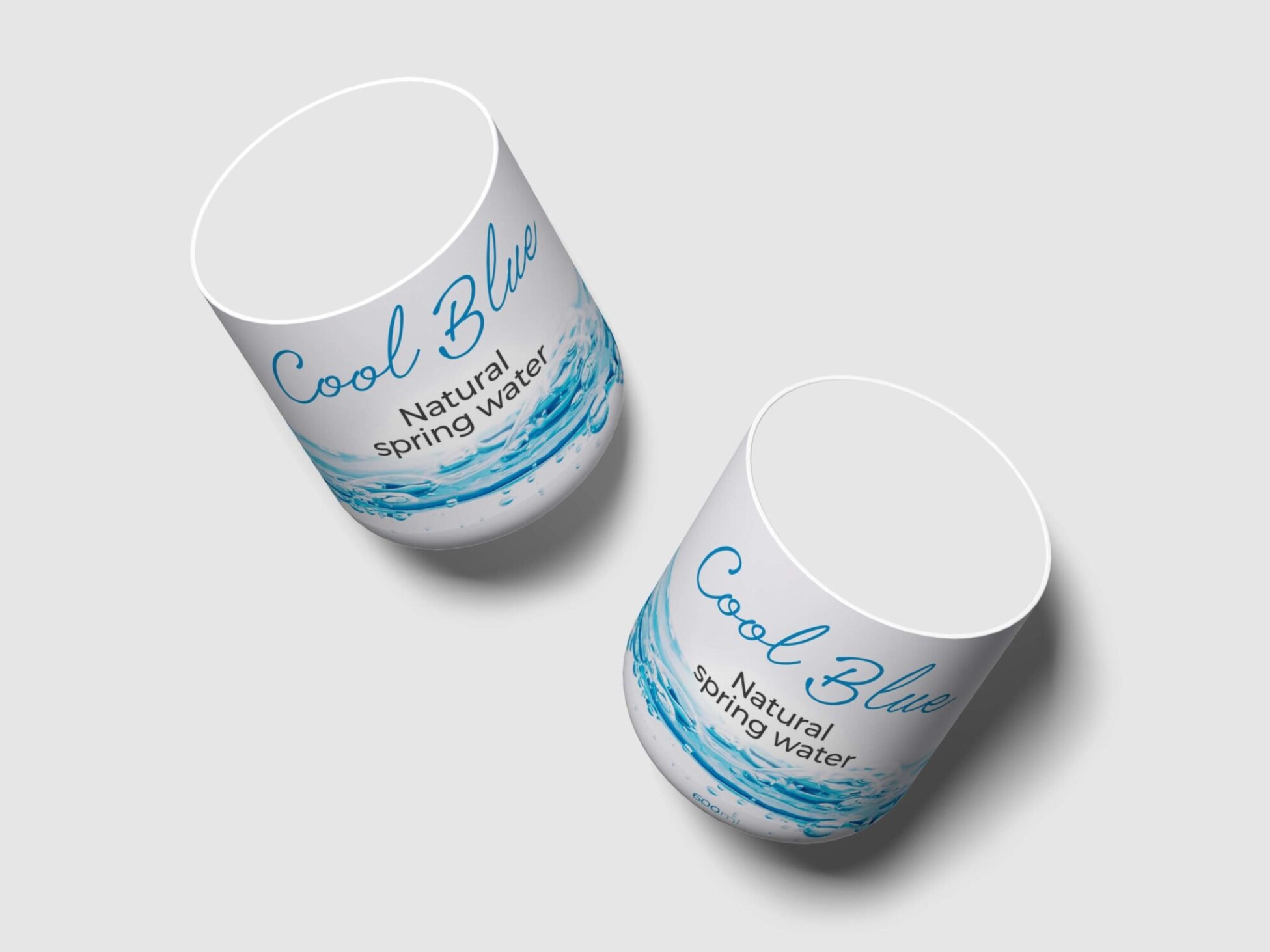 Free Water Glass Label Mockup Download
