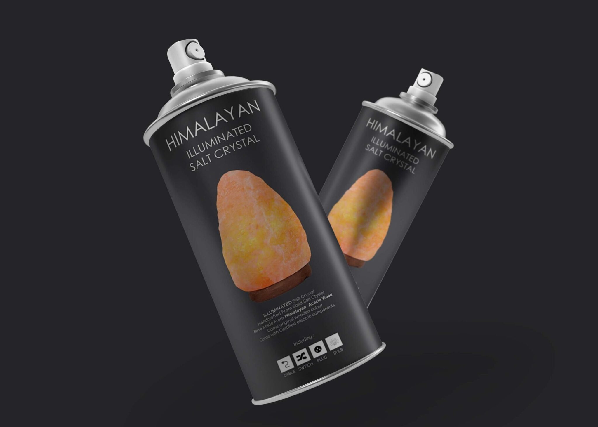 Stylish Black Spray Bottle Mockups