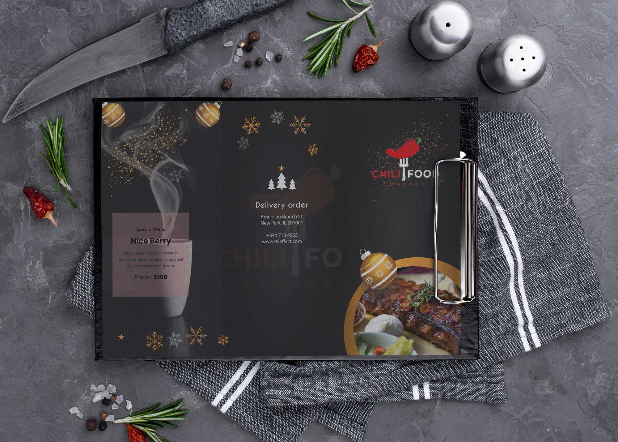 Chili Menu Design Template Download