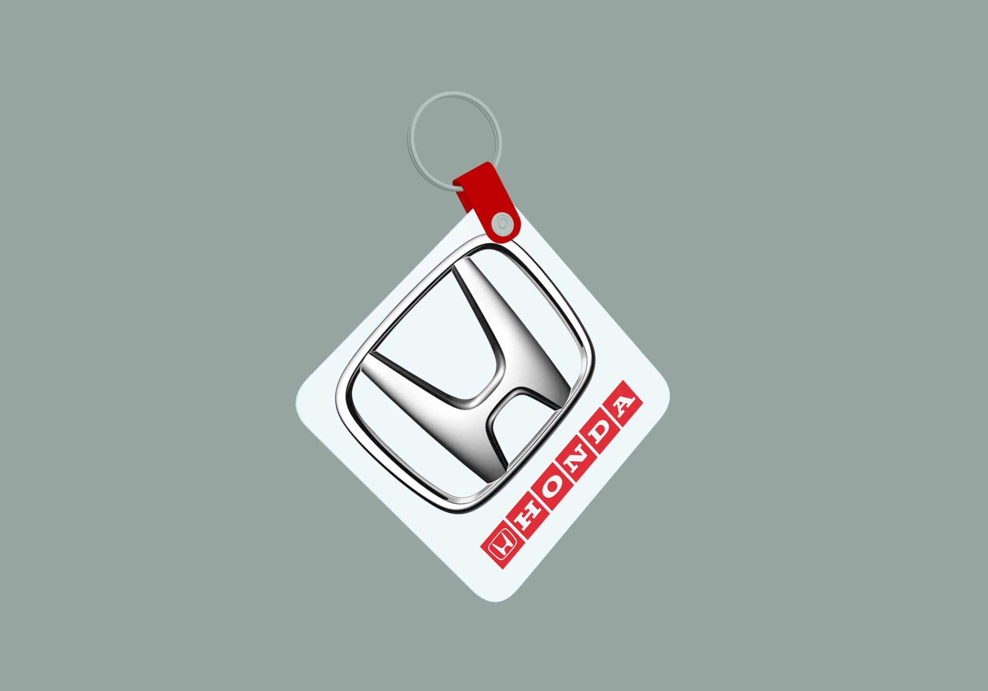 Downloadable Free Square Key Tag Mockup