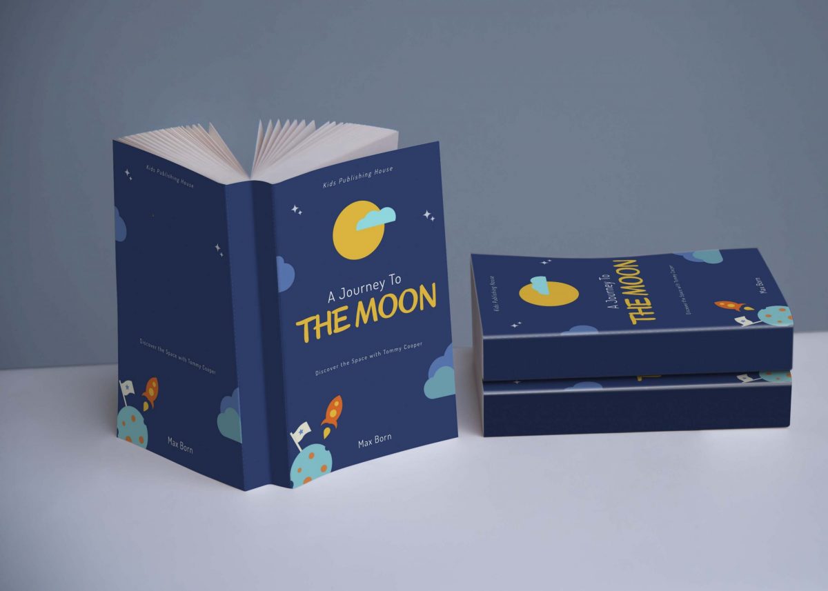 Download Free Moon Book Cover Mockup