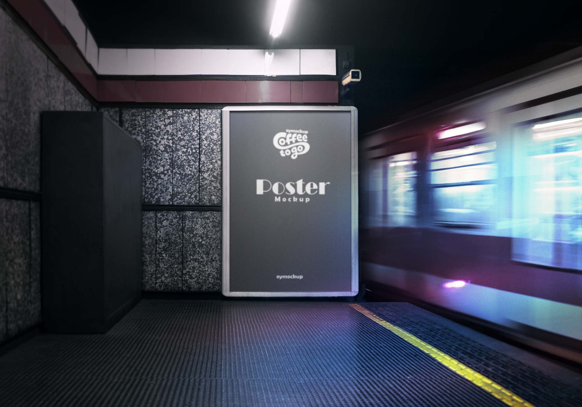 Free Metro Subway Signage Mockup Download