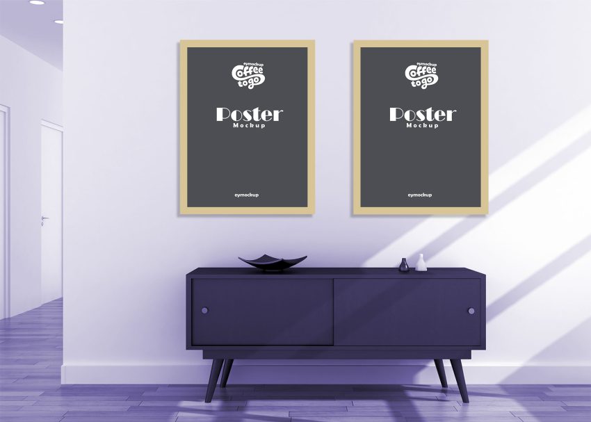 Free Office Waiting Poster Mockup