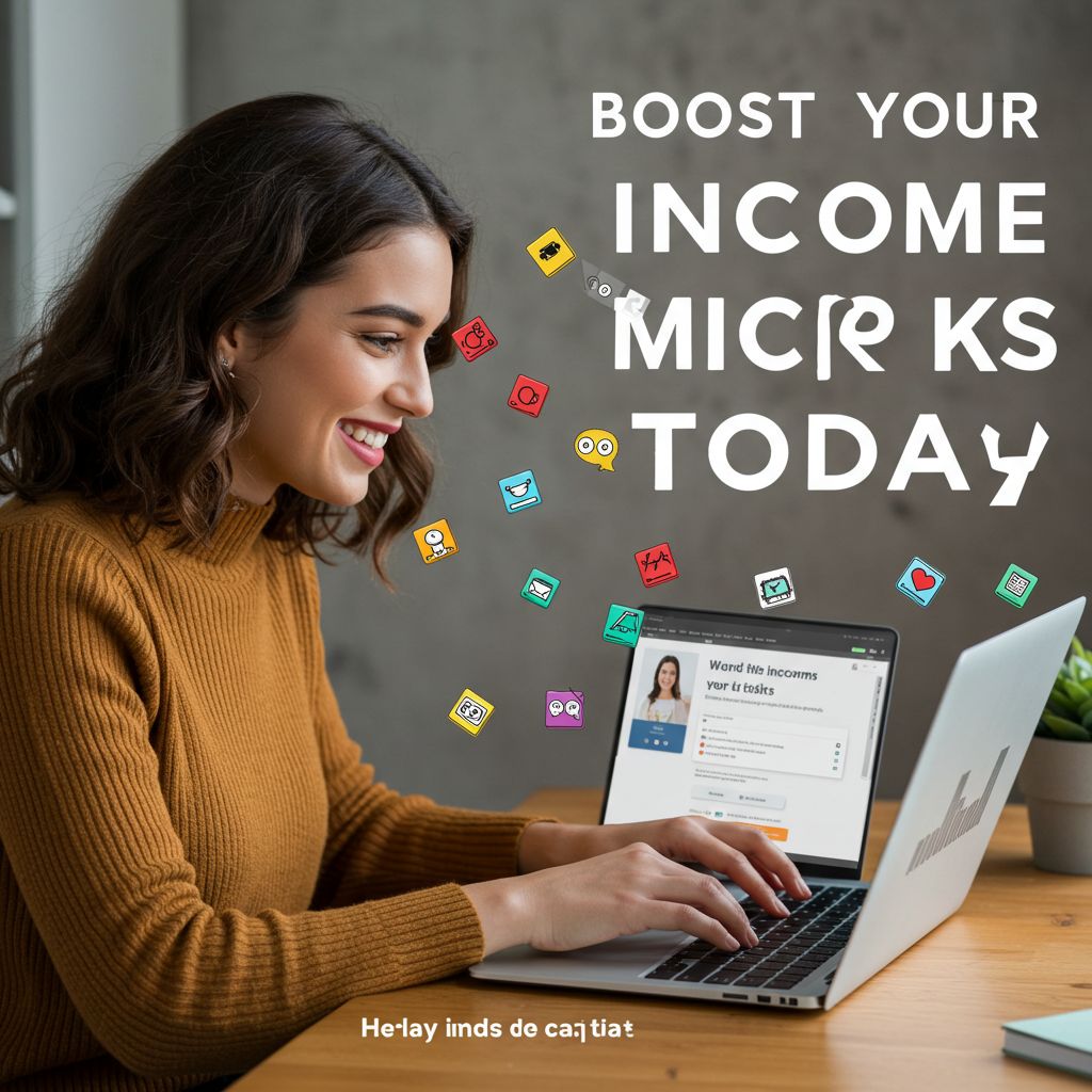 Boost Your Income With Micro Tasks Today | PSD Freebies Mockups