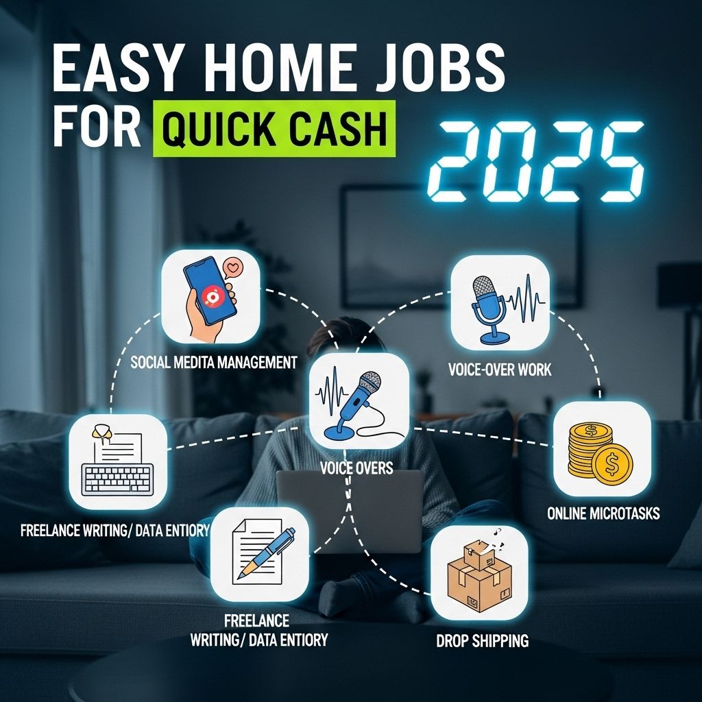 Easy Home Jobs For Quick Cash In 2025 | PSD Freebies Mockups