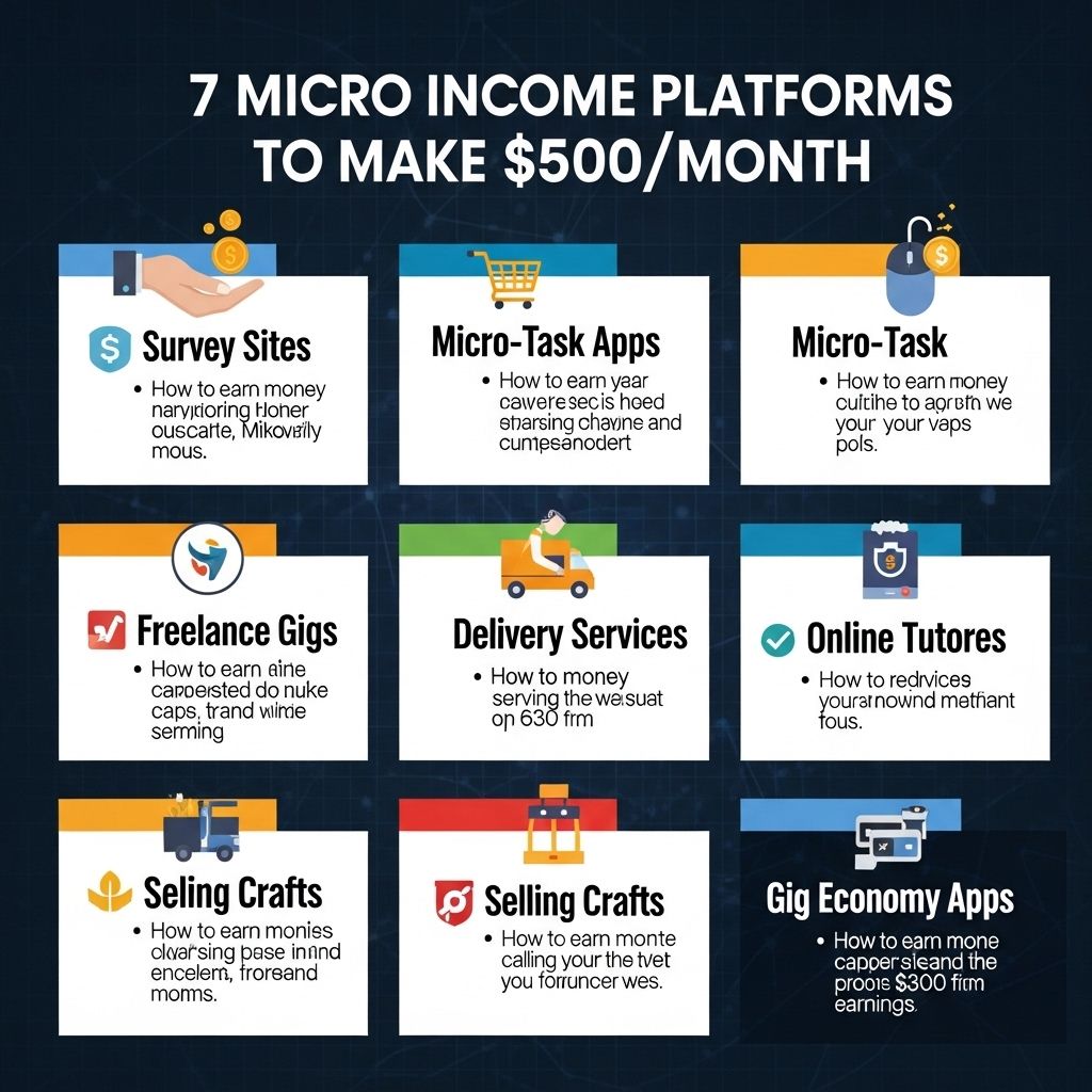 7 Micro Income Platforms To Earn $500 A Month | PSD Freebies Mockups