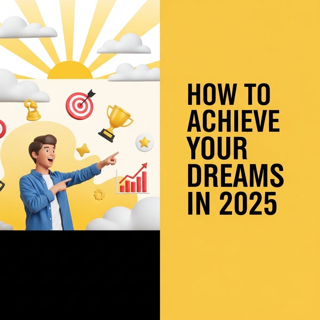 Achieve Your Dreams: A 2025 Guide | PSD Freebies Mockups