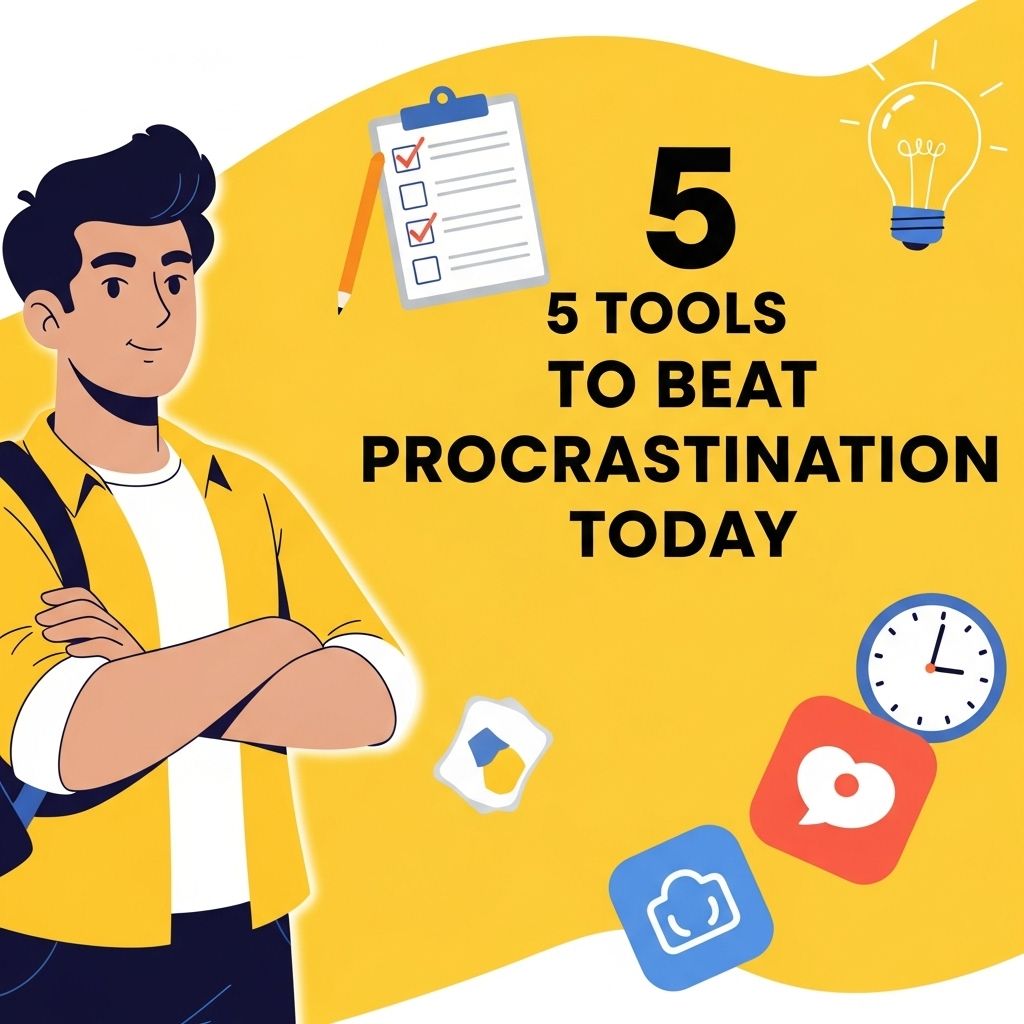 5 Effective Tools To Overcome Procrastination Today | PSD Freebies Mockups