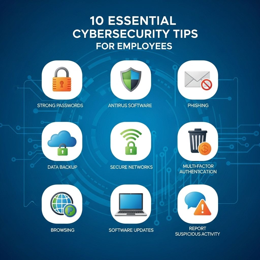 10 Essential Cybersecurity Tips For Employees | PSD Freebies Mockups
