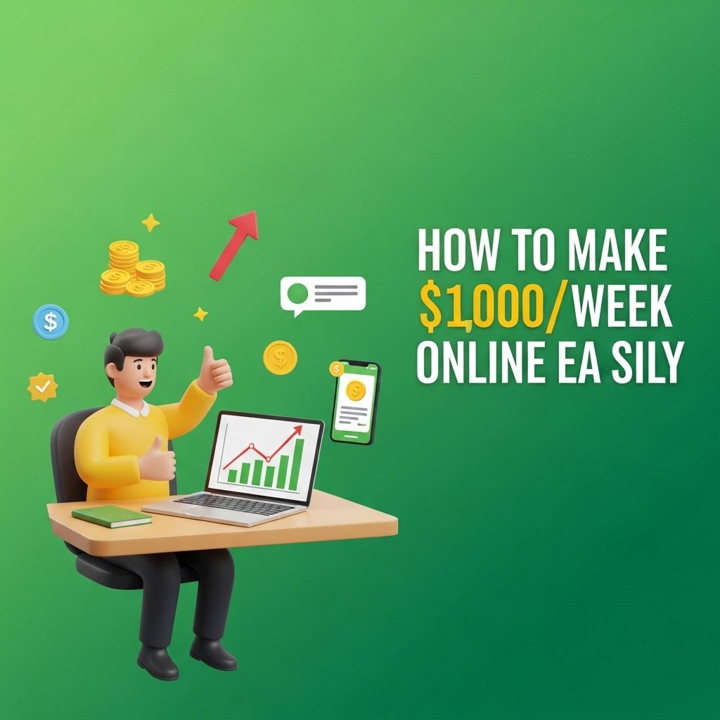 Easy Ways To Earn $1,000 A Week Online | PSD Freebies Mockups