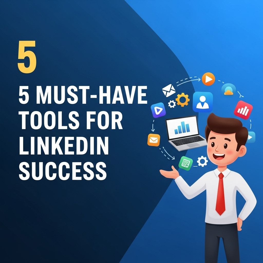 5 Essential Tools For LinkedIn Success | PSD Freebies Mockups