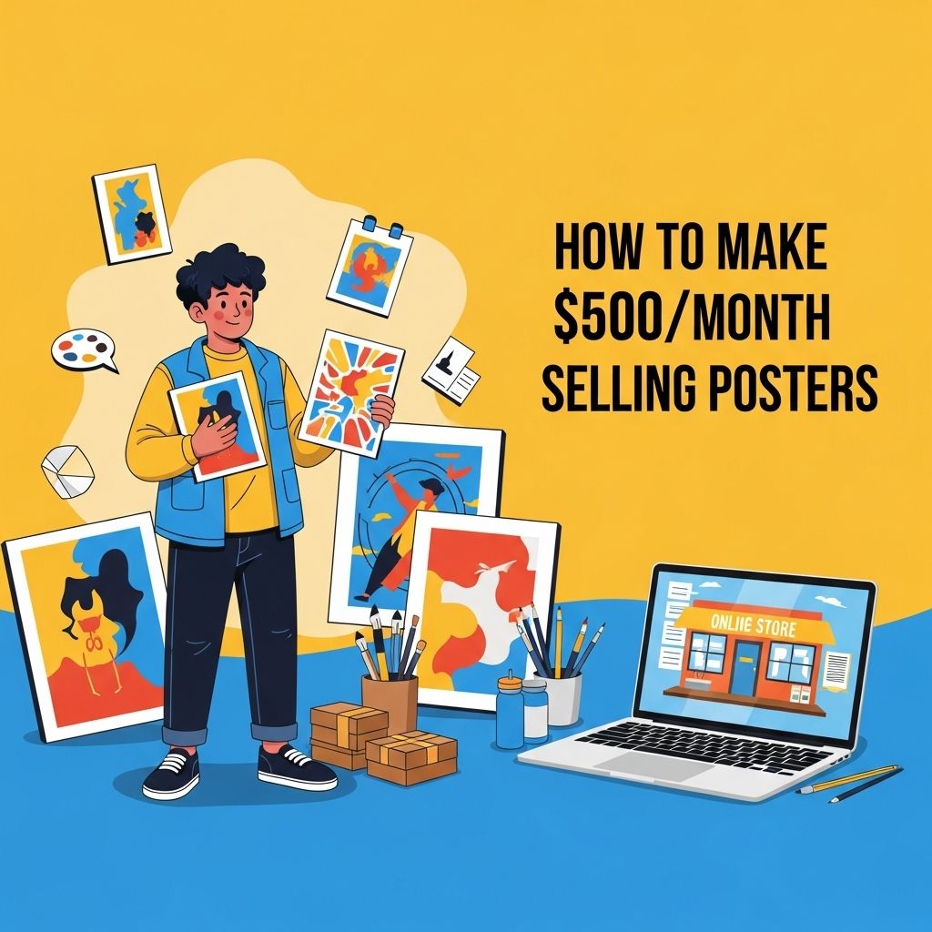 Earn $500/Month Selling Posters: A Step-by-Step Guide | PSD Freebies ...