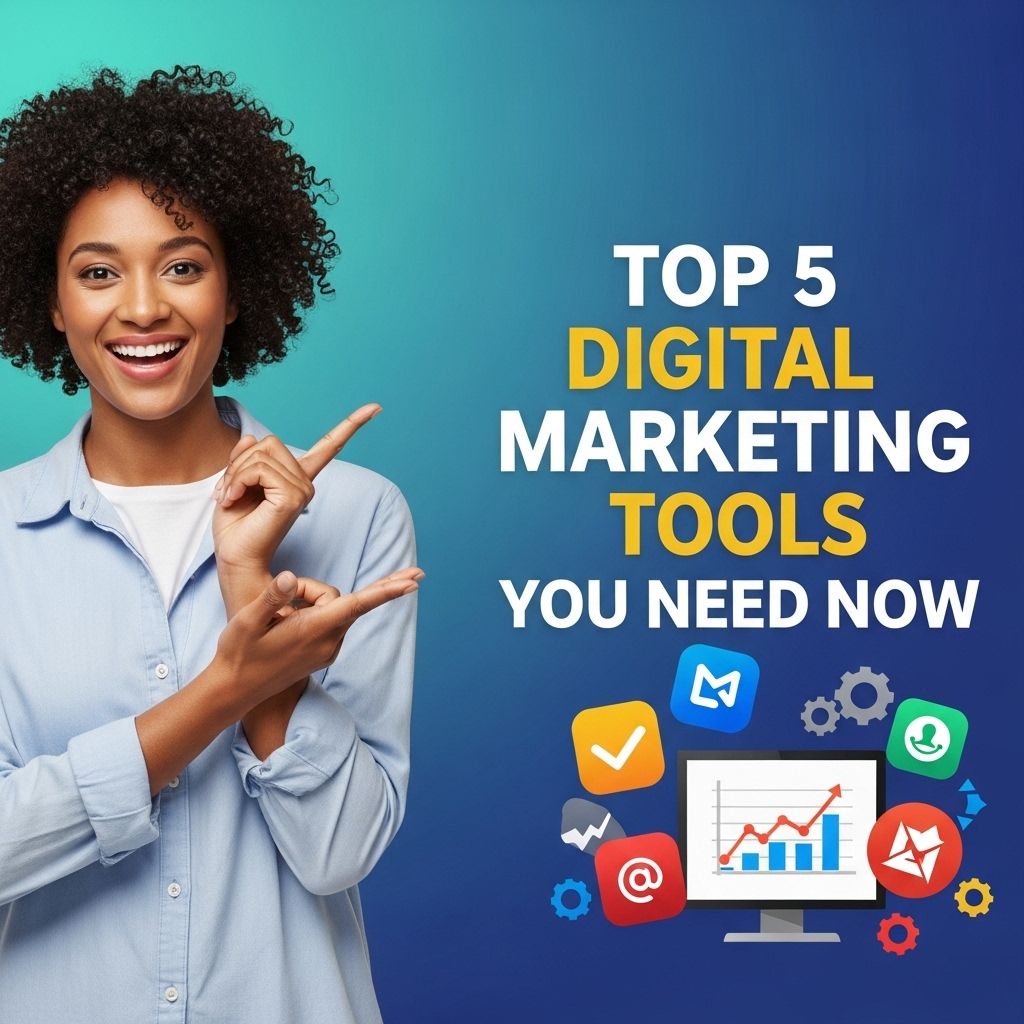 Top 5 Must-Have Digital Marketing Tools | PSD Freebies Mockups