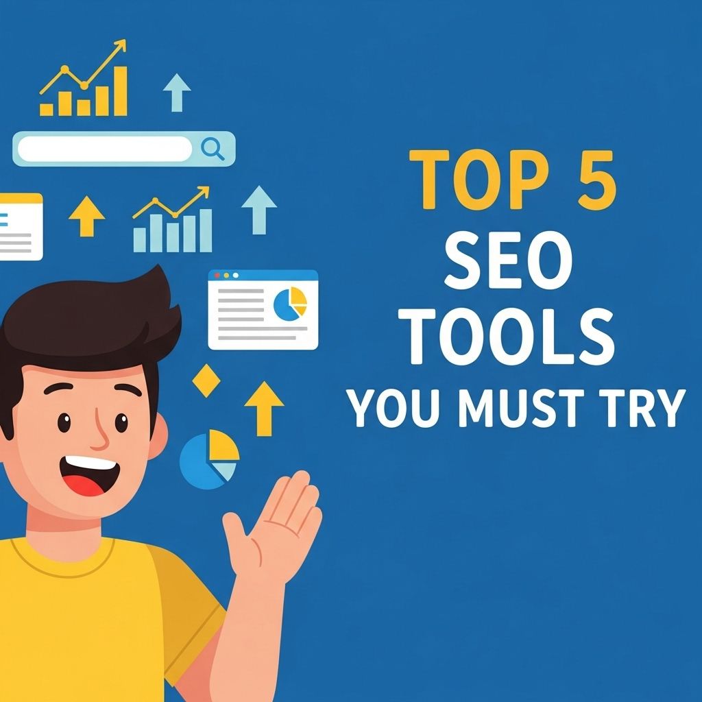 Top 5 Must-Try SEO Tools For Success | PSD Freebies Mockups