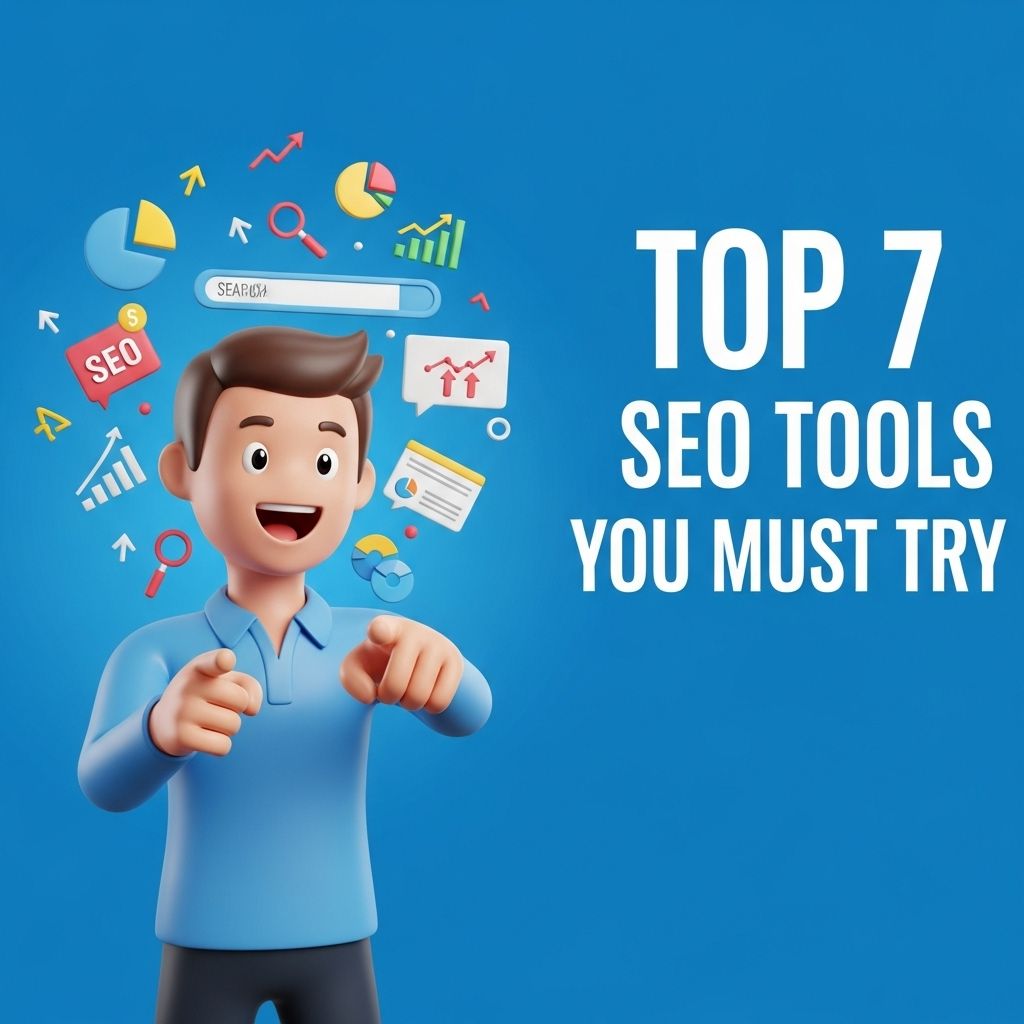 Top 7 SEO Tools You Must Try | PSD Freebies Mockups