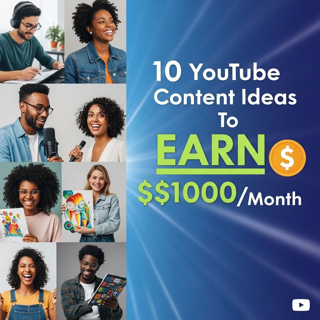 10 YouTube Content Ideas To Earn $1,000/Month | PSD Freebies Mockups