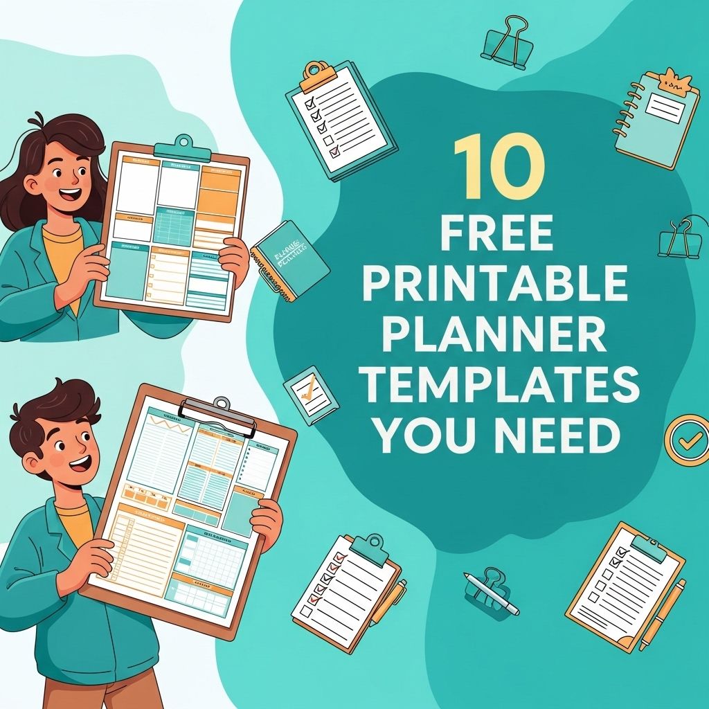 10 Must-Have Free Printable Planner Templates | PSD Freebies Mockups